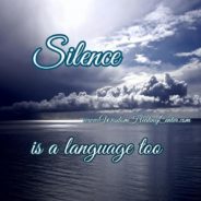 Silence is a language too - Wisdom Healing Center