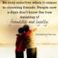 Be selective when it comes to choosing friends - Wisdom Healing Center